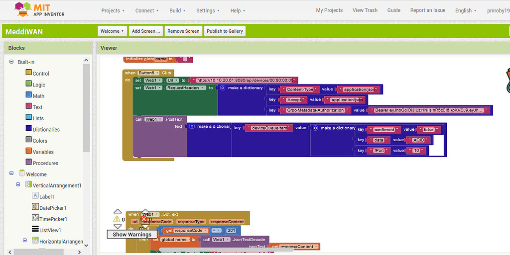 Error in Post request - MIT App Inventor Help - MIT App Inventor Community