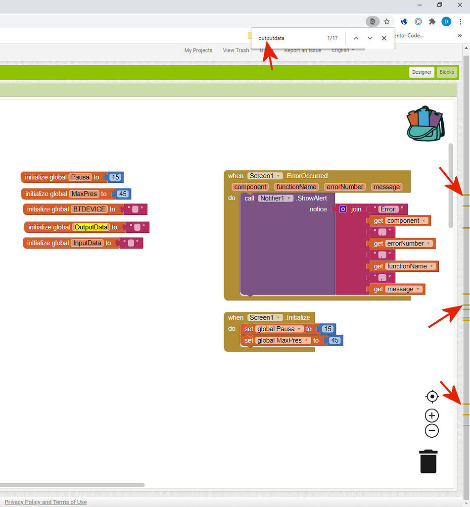 Text search in the Blocks editor - MIT App Inventor Help - MIT App ...