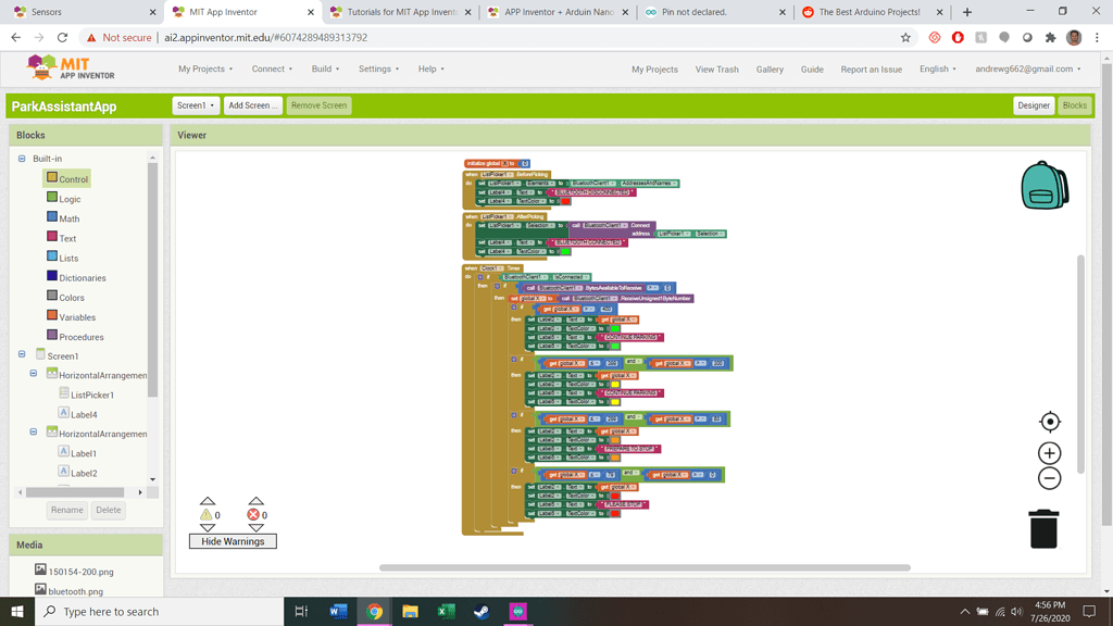 Communicate Distance Sensor with Application - MIT App Inventor Help ...