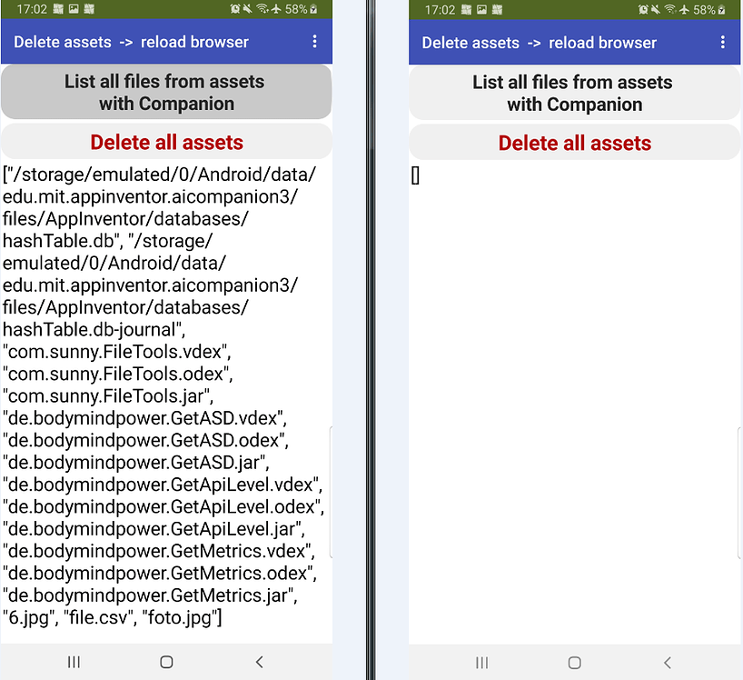 How to delete all files from assets with Companion - Tutorials and Guides - MIT App Inventor ...