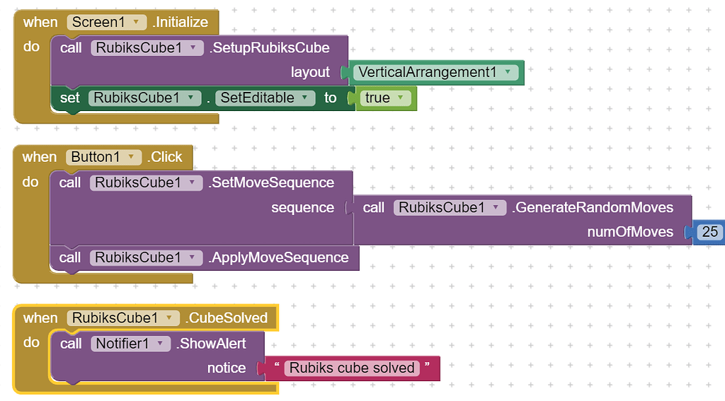 My Rubiks Cube Playing Rubiks Cube App Showcase Mit App Inventor