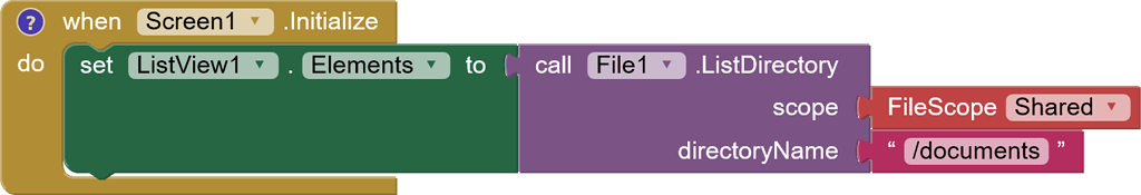 File List Directory with filescope shared shows all files - MIT App Inventor Help - MIT App ...