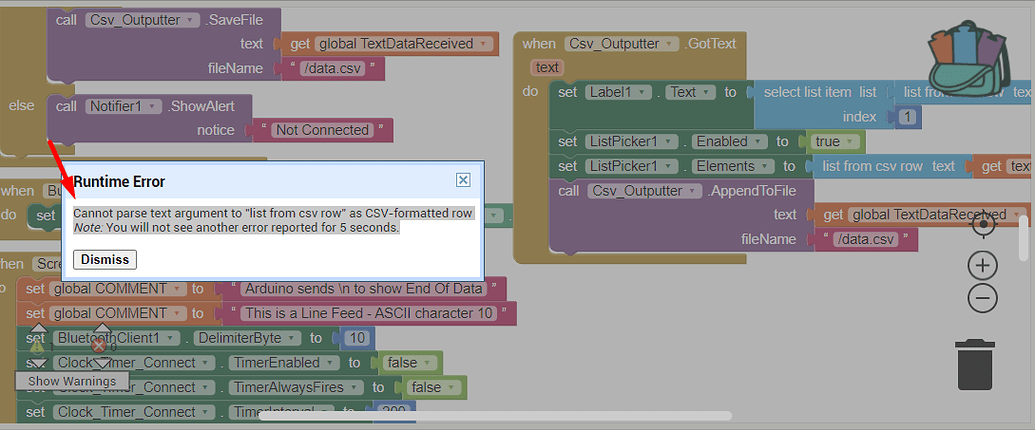 MIT App Inventor 2 & Highcharts data.csv configuration with RSSI and Distance Variables - MIT ...