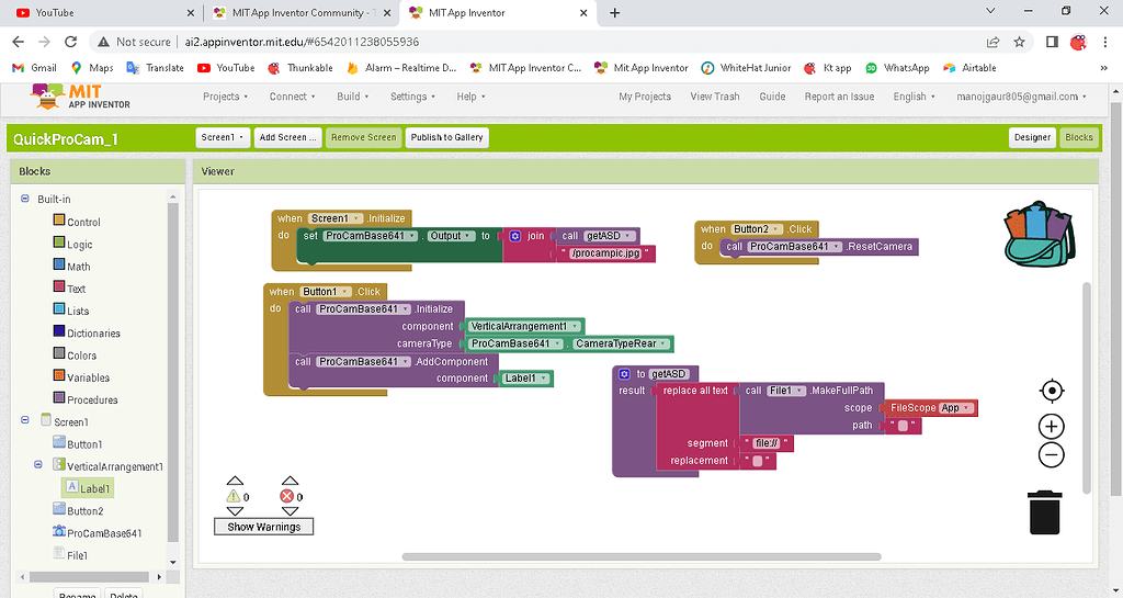 How do you add components in camera view of pro camera extension? - MIT ...