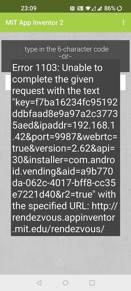 Error 1103 connecting to companion - #2 by ABG - MIT App Inventor Help ...