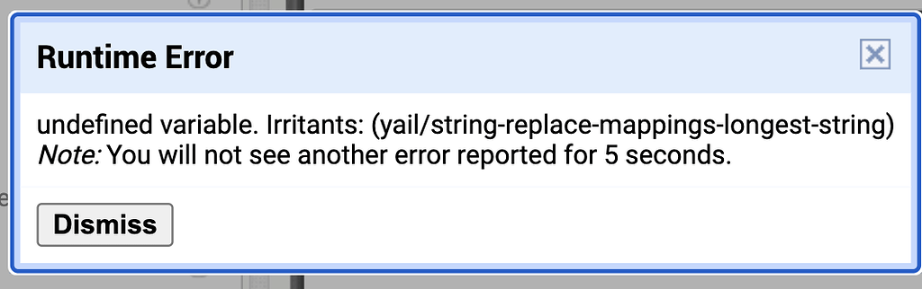 Run time error in running Therapist BOT starter tutorial - App Inventor for iOS - MIT App ...