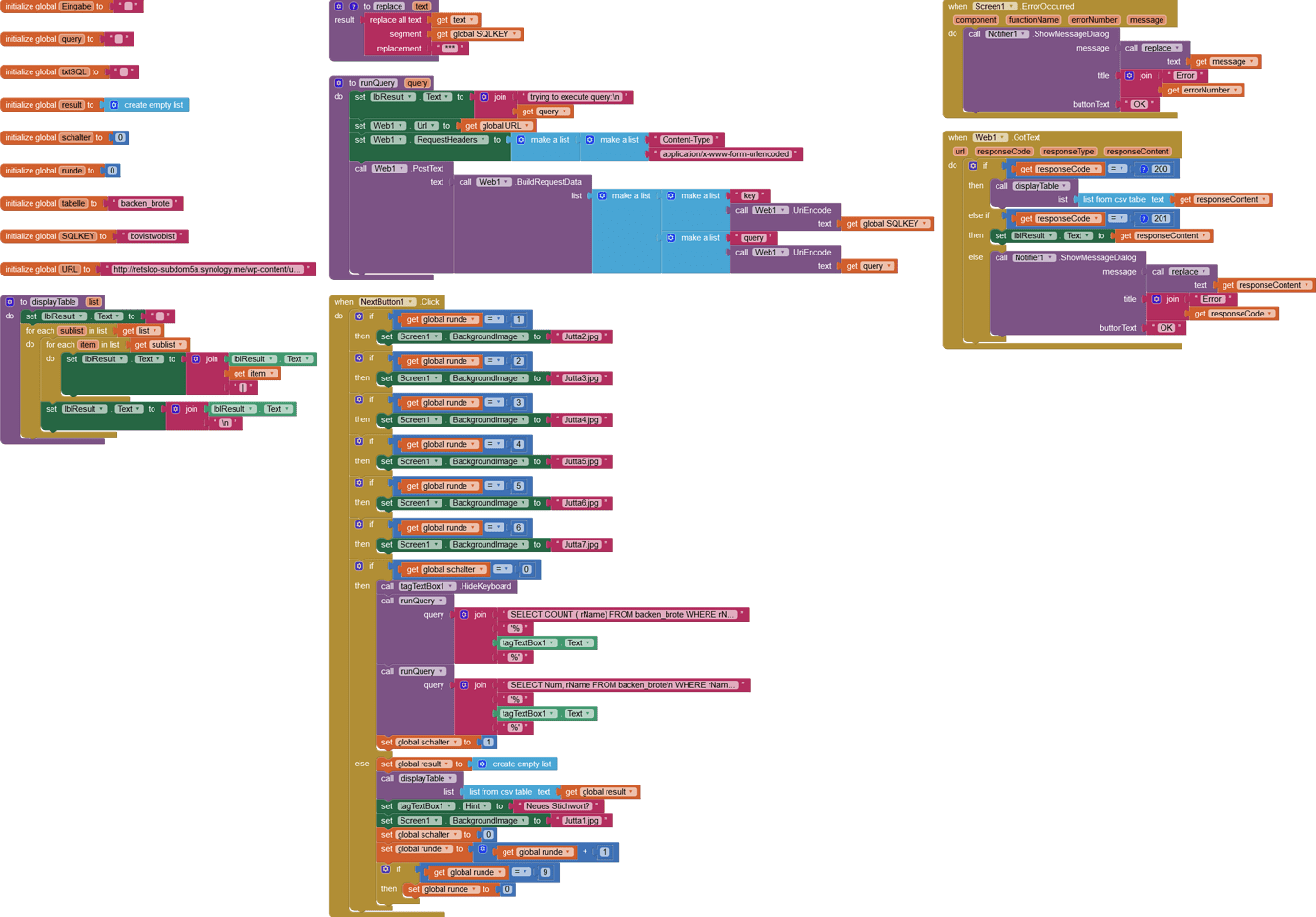 MySQL instruction is not working - MIT App Inventor Help - MIT App ...