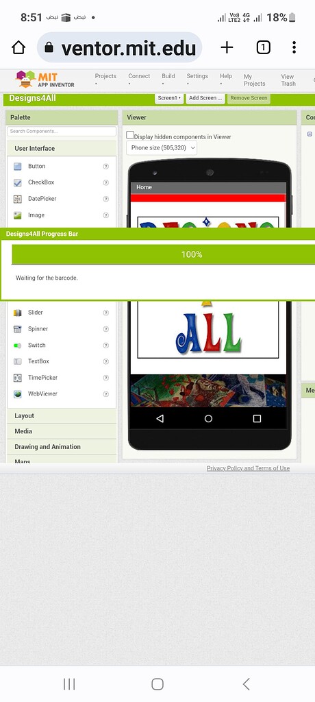 I have 2 problems, downloading apk and reaching the (ai2-test server ...