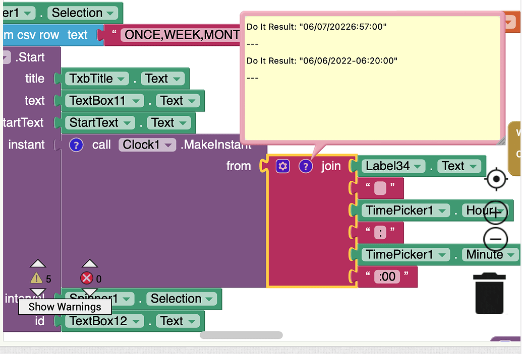Sending notifications without push button and comparing date time - MIT ...