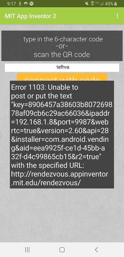 Unable to Connect to Companion with AI Companion - MIT App Inventor ...