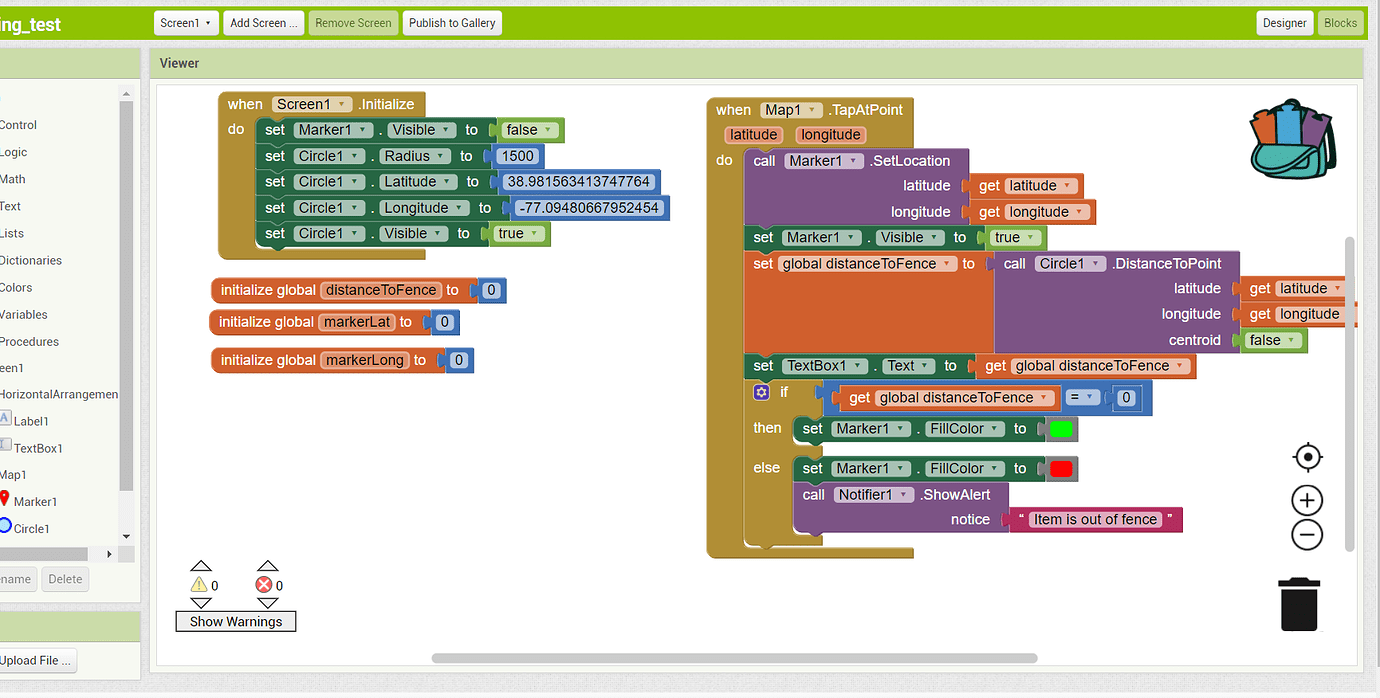 Geofencing using circle shape - MIT App Inventor Help - MIT App Inventor Community