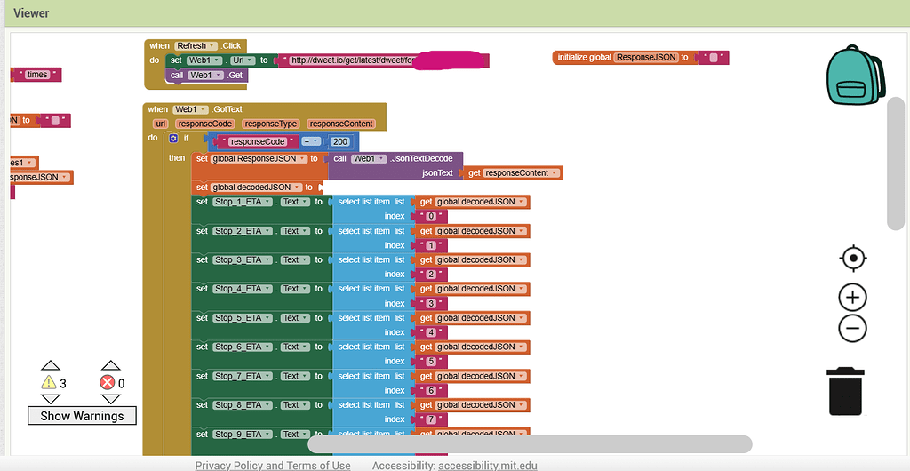 Pulling data from dweet.io - App Inventor for iOS - MIT App Inventor ...