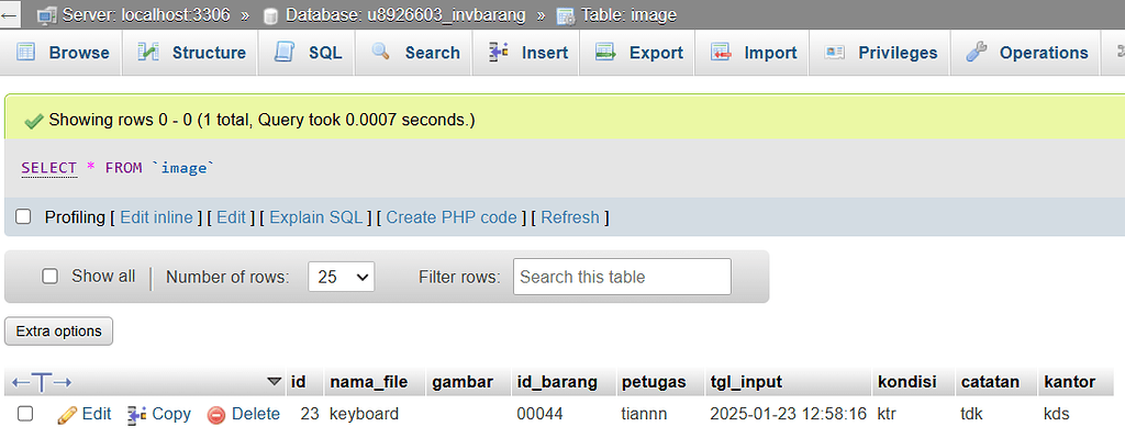 Why is the input gambar not entered in the following MySQL database table? - MIT App Inventor ...