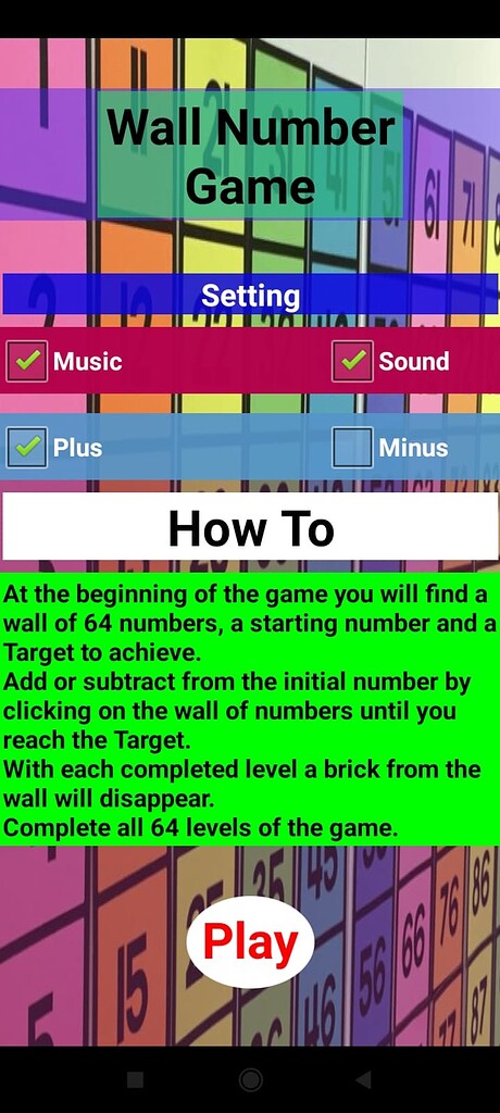 WallNumberGame Brain mathematical game - App Showcase - MIT App ...