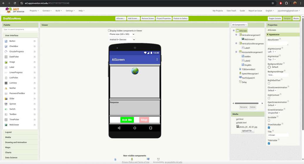 AI Companion (Speech Recognizer & Text) - MIT App Inventor Help - MIT ...