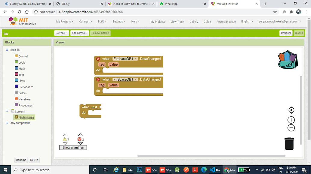Need Help In Creating Workspace Like Appinventor Open Source Development Mit App Inventor