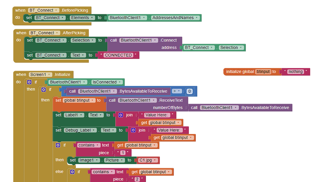 Trying to get input from Arduino UNO to App through Bluetooth Module (HC-05). [Serial.write ...