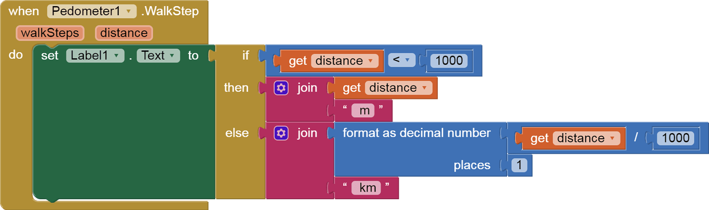 Pedometer units - MIT App Inventor Help - MIT App Inventor Community