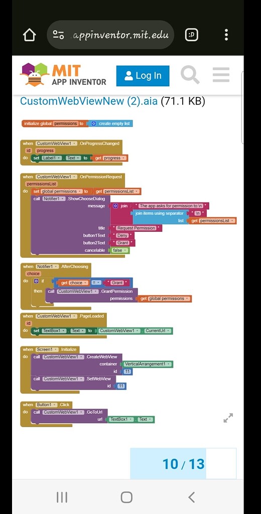 Adding Camera and Microphone Permission in Web View Extra Extension - MIT App Inventor Help ...