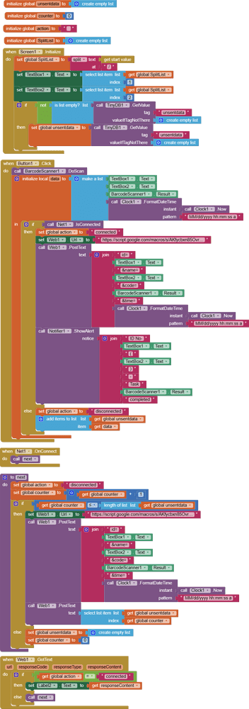 Saving Scan timestamp before delayed sheets upload - MIT App Inventor ...
