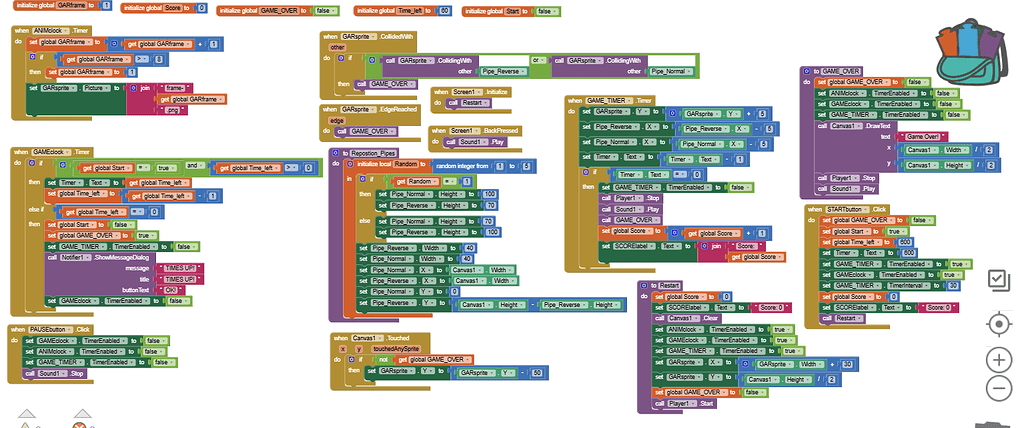 Genuinely what's wrong with my blocks in this flappy bird game? - MIT ...