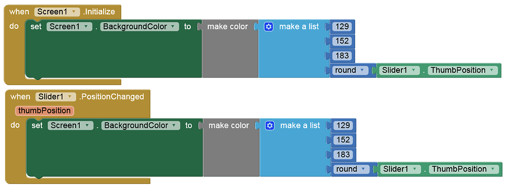 Changing Screen.BackgroundColor does not work with the APK correctly ...