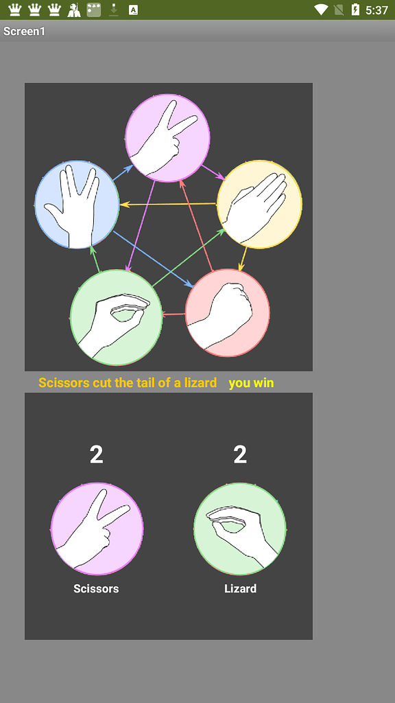 Talking rock paper scissor lizard & spock multi - App Showcase - MIT ...