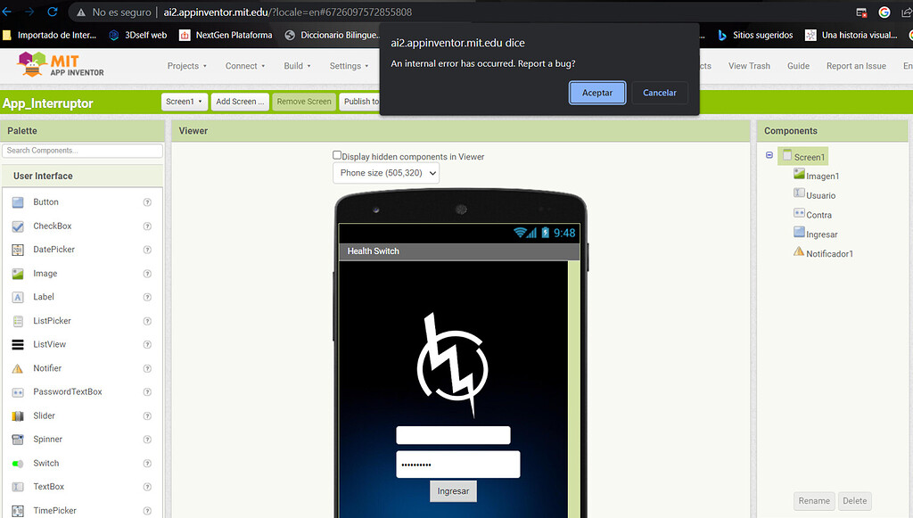 An internal error has ocurred - Bugs and Other Issues - MIT App ... An internal error has ocurred - Bugs and Other Issues - MIT App ...
