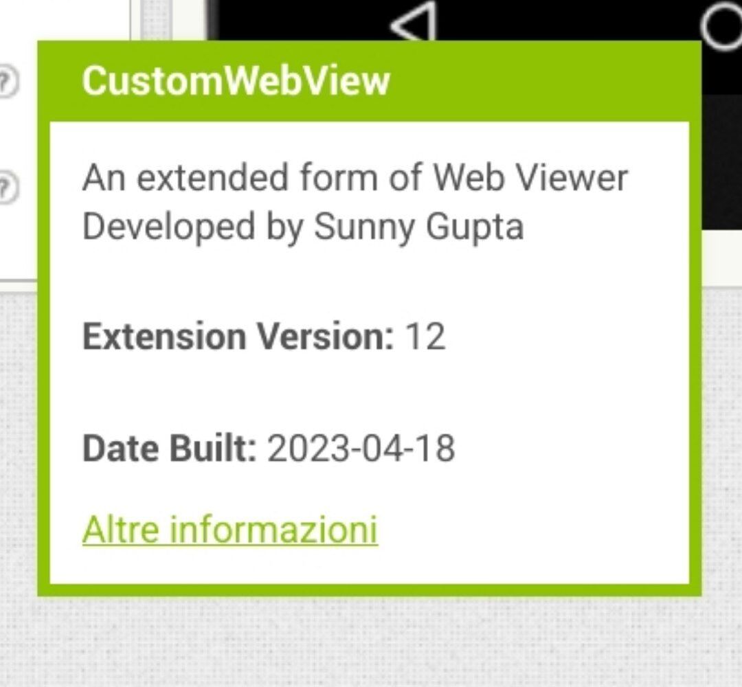 CustomWebView : An extended form of Web Viewer - Extensions - MIT App Inventor Community