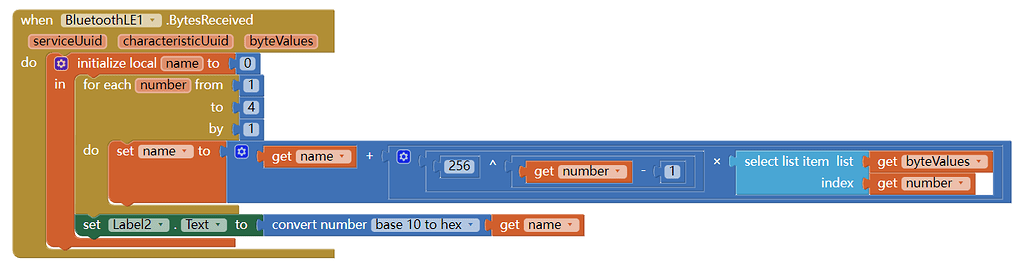 How to convert floating-point numbers received from BLE? - MIT App ... How to convert floating-point numbers received from BLE? - MIT App ...
