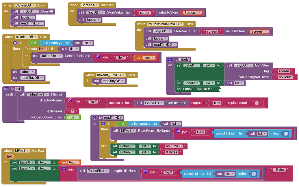 Completely Empty The Tinydb 30 By Taifun Mit App Inventor Help Mit App Inventor Community