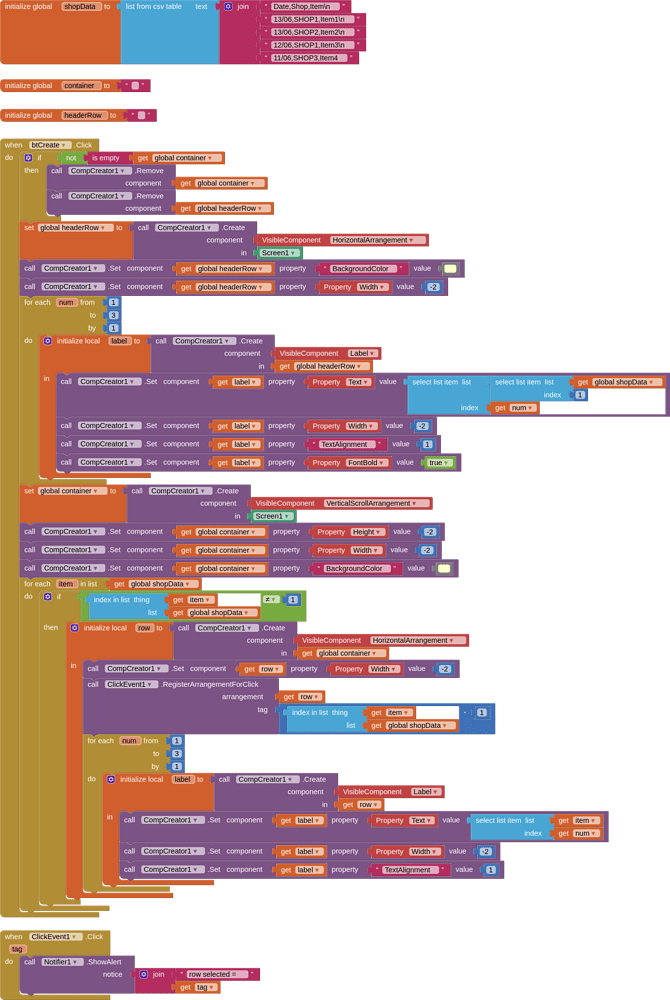 How do I use CompCreator with Listview? - MIT App Inventor Help - MIT App Inventor Community