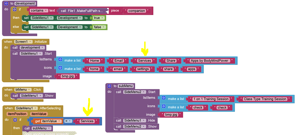 Adding Submenu in Side bar - MIT App Inventor Help - MIT App Inventor ...