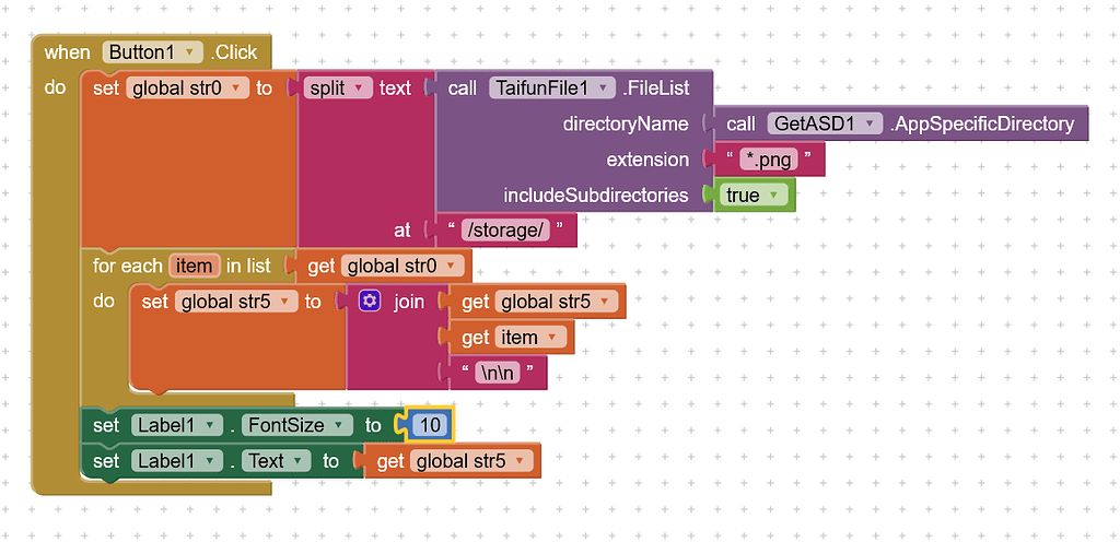 Help with Taifun File Extension > FileList? - MIT App Inventor Help - MIT App Inventor Community