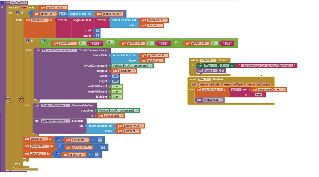 Dynamic component- custom webview - scrollview can host only one child ...