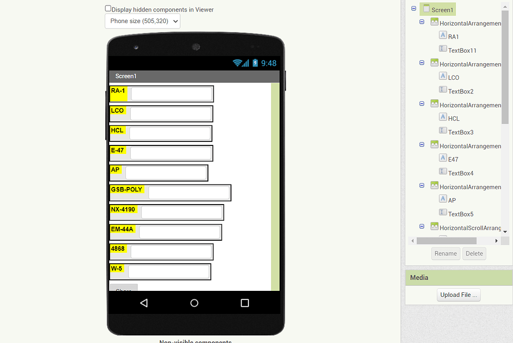 Creating a simple inventory List and having the List with the qty shared via social - MIT App ...