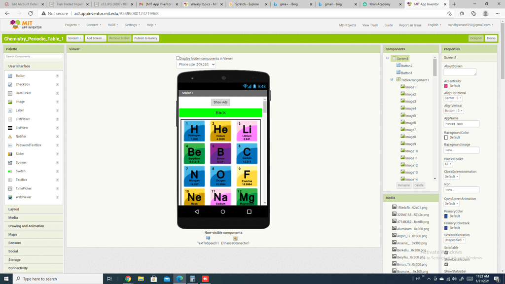 This Is My Periodic Table App - App Showcase - MIT App Inventor Community