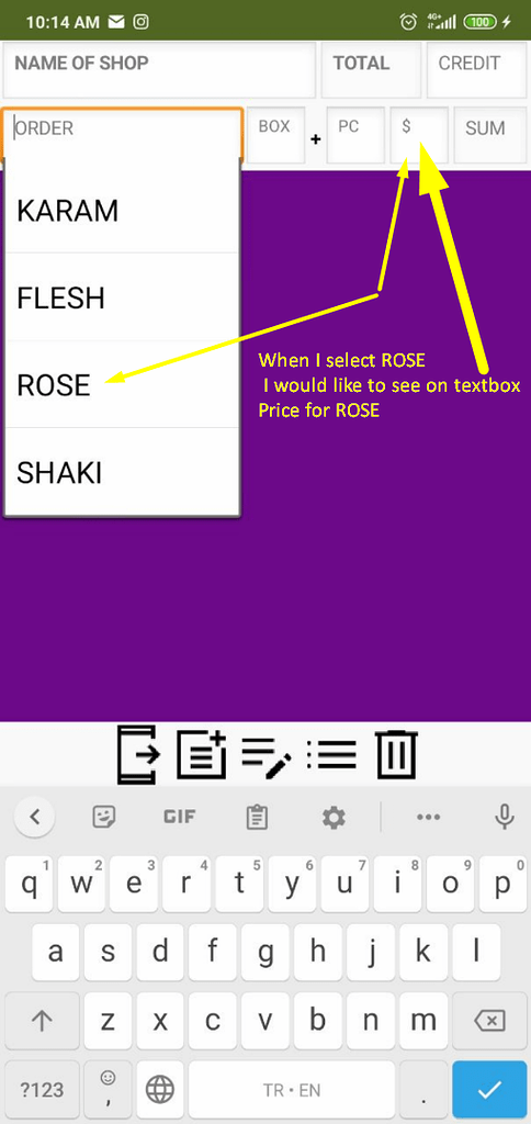 How do you get Item and price value by using AutoCompleteBox extention ...