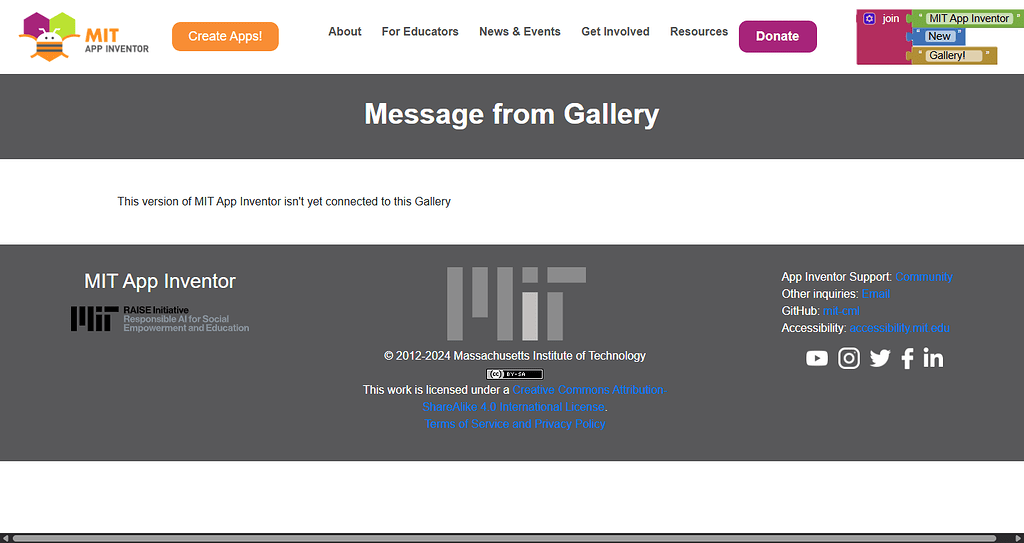 Issue: “This version of MIT App Inventor isn’t connected to this ...