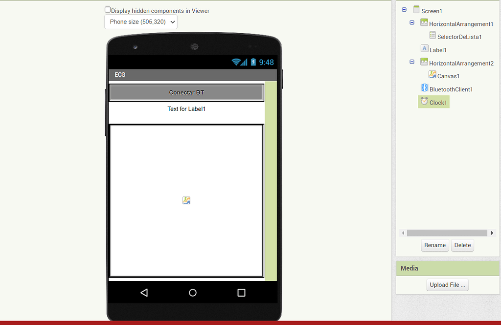 Señal ECG y lienzo (ECG (EKG) signal and canvas ) - MIT App Inventor Help - MIT App Inventor ...