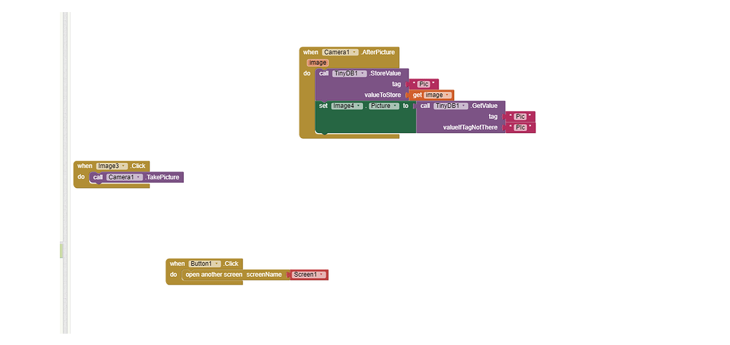 I want to take a picture from the user in one screen and show this ...