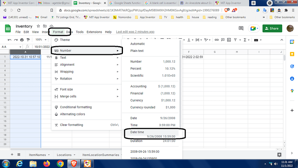 Experiments with Logging DateTimes to Google Sheets - Tutorials and Guides - MIT App Inventor ...
