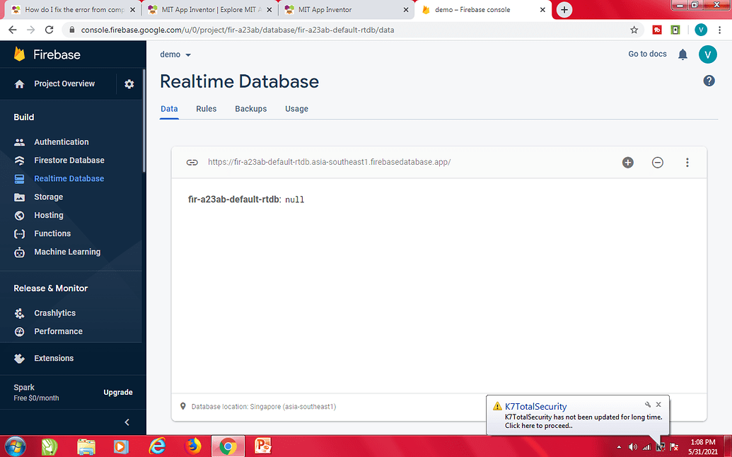 How do I fix the error from companion? [Firebase !] - MIT App Inventor Help - MIT App Inventor ...