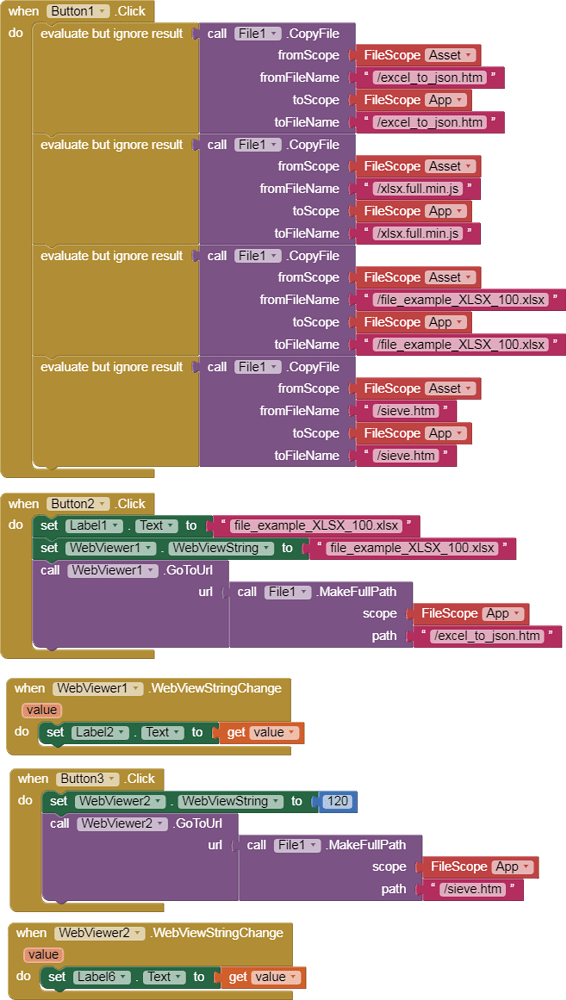 Excel xlsx file to Json with JavaScript - App Showcase - MIT App Inventor Community