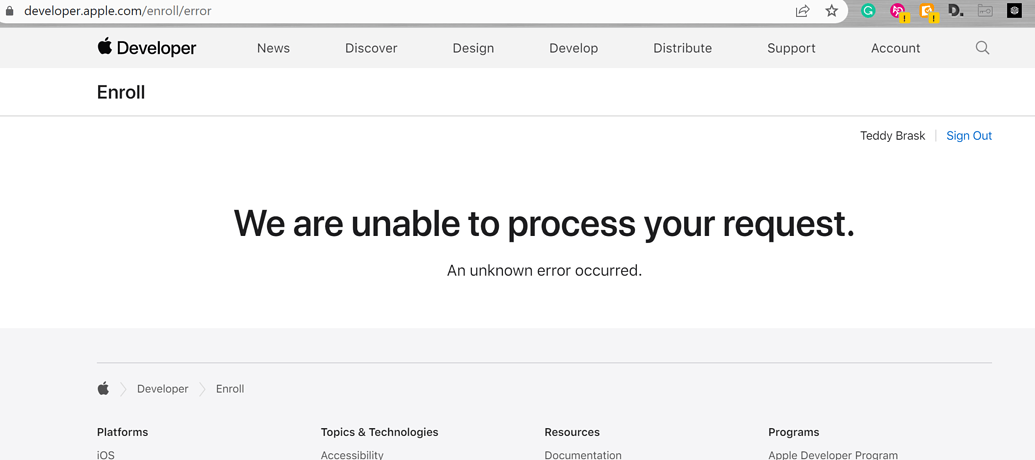 Error in Apple Developer enrollment "Unknown error occurred"? - App Inventor for iOS - MIT App ...