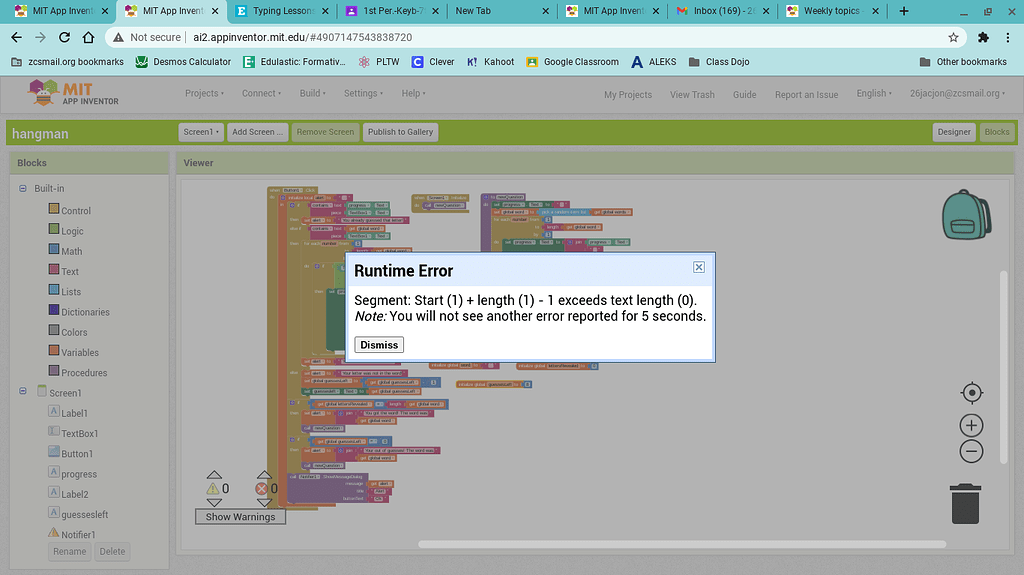 Why is it showing an runtime error? - Bugs and Other Issues - MIT App ... Why is it showing an runtime error? - Bugs and Other Issues - MIT App ...
