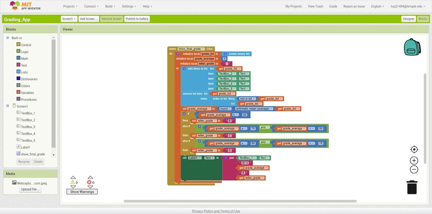 I need help calculating a final average - MIT App Inventor Help - MIT ...