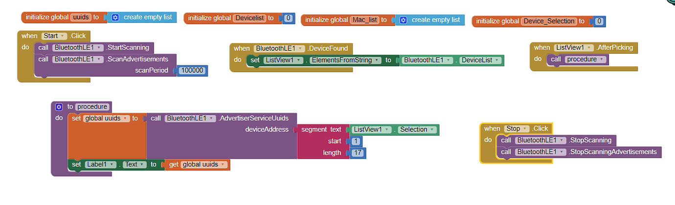 Unable to get ble AdvertiserServiceUuids to work? - MIT App Inventor Help - MIT App Inventor ...