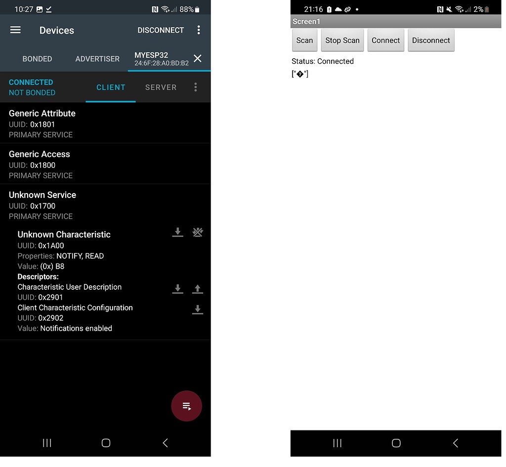 BLE received sensor value showing up as [?] which blocks to use? - MIT App Inventor Help - MIT ...