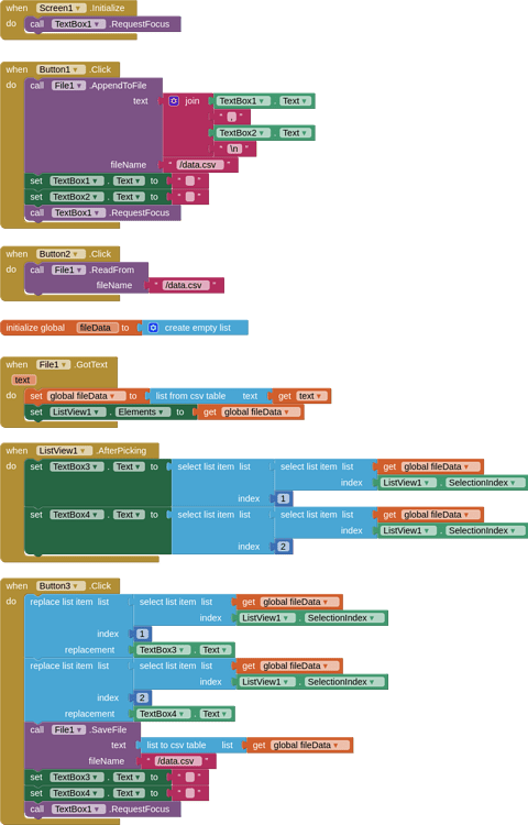 Modify existing CSV file - MIT App Inventor Help - MIT App Inventor ...